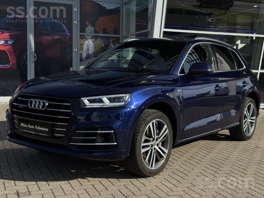 Blue Audi Q5 2021 in Valmiera, with an engine capacity of 2.00 L and mileage of 94 thousand km for 30900 €, photo 4 on AUTOMOTO.COM.LV