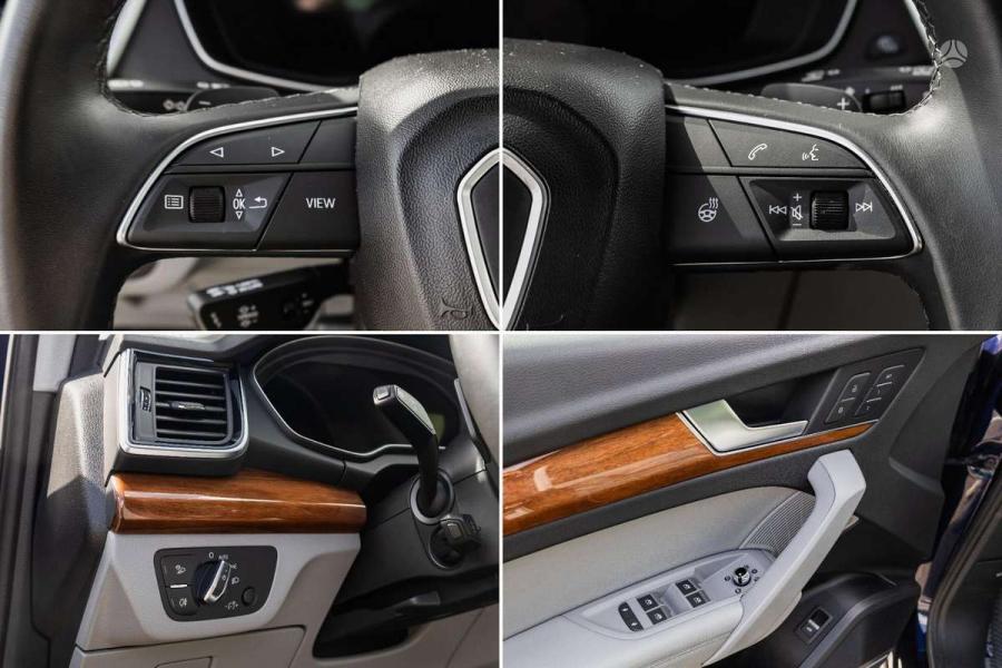 Zils Audi Q5 2021 Viļņa, ar dzinēja tilpumu 1.98 L un nobraukumu 68 tūkst. km par 28950 €, foto 27 vietnē AUTOMOTO.COM.LV