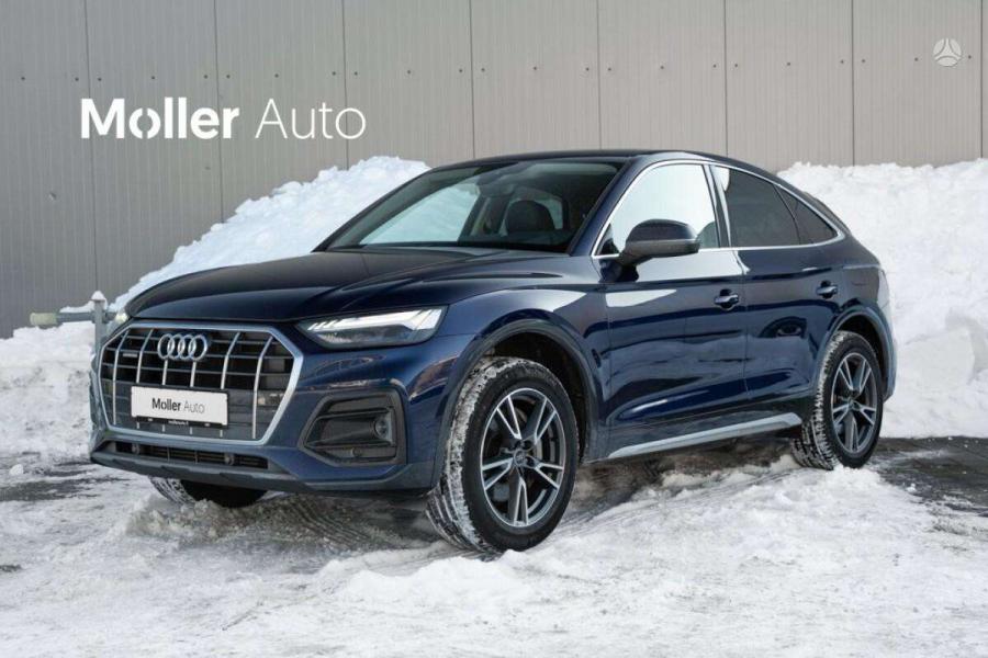 Blue Audi Q5 2022 in Vilnius, with an engine capacity of 2.00 L and mileage of 64 thousand km for 38000 €, photo 1 on AUTOMOTO.COM.LV