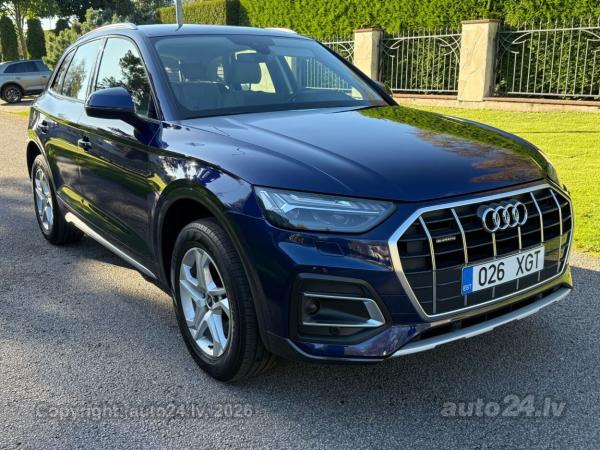 Blue Audi Q5 2022 in Tallinn, with an engine capacity of 3.00 L and mileage of 74 thousand km for 35999 €, photo 1 on AUTOMOTO.COM.LV