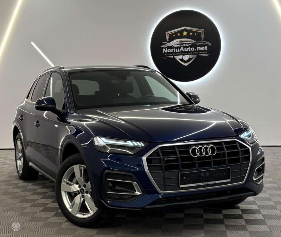 Blue Audi Q5 2022 in Marijampole, with an engine capacity of 1.98 L and mileage of 164 thousand km for 32850 €, photo 1 on AUTOMOTO.COM.LV