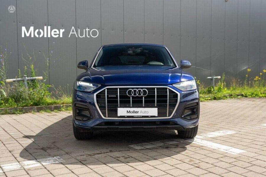 Blue Audi Q5 2022 in Vilnius, with an engine capacity of 2.00 L and mileage of 106 thousand km for 34050 €, photo 5 on AUTOMOTO.COM.LV