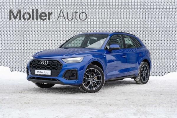 Blue Audi Q5 2024 in Riga, with an engine capacity of 2.00 L and mileage of 43 thousand km for 44490 €, photo 1 on AUTOMOTO.COM.LV