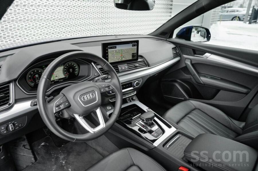 Blue Audi Q5 2024 in Riga, with an engine capacity of 2.00 L and mileage of 43 thousand km for 44490 €, photo 13 on AUTOMOTO.COM.LV