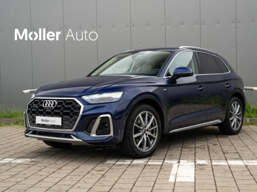 Blue Audi Q5 2025 in Vilnius, with an engine capacity of 2.00 L and mileage of 38 thousand km for 46750 €, photo 1 on AUTOMOTO.COM.LV