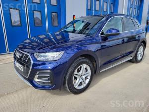 Zils Audi Q5 2025 Rīga, ar dzinēja tilpumu 2.00 L un nobraukumu 42 tūkst. km par 35700 €, foto  vietnē AUTOMOTO.COM.LV