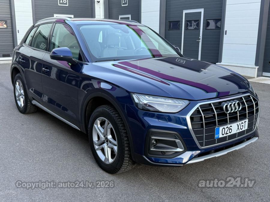 Zils Audi Q5 2022 Tallina, ar dzinēja tilpumu 3.00 L un nobraukumu 75 tūkst. km par 35490 €, foto 1 vietnē AUTOMOTO.COM.LV
