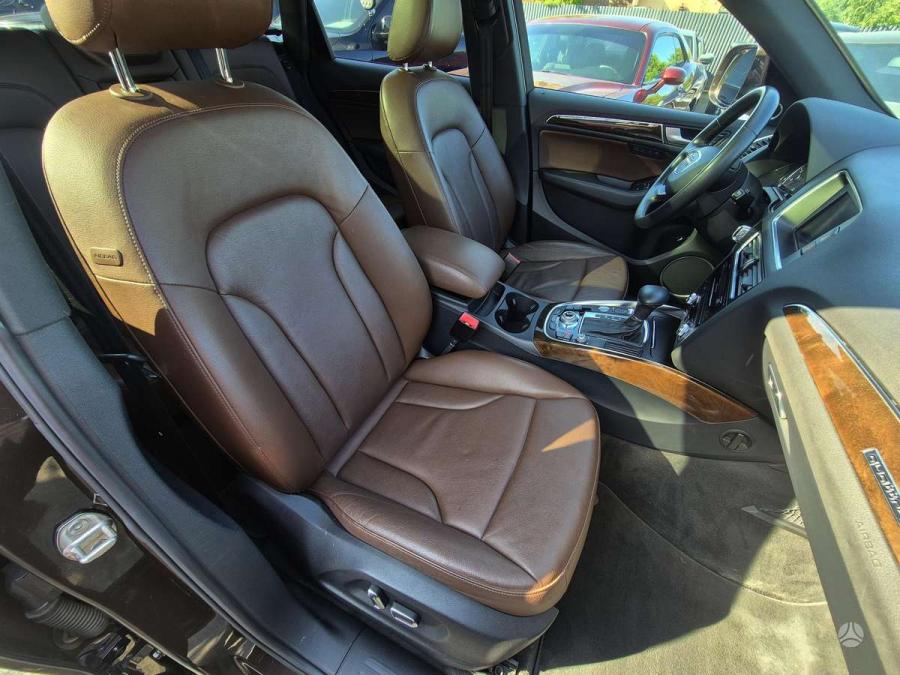 Brown Audi Q5 2013 in Vilnius, with an engine capacity of 1.98 L and mileage of 228 thousand km for 7300 €, photo 12 on AUTOMOTO.COM.LV