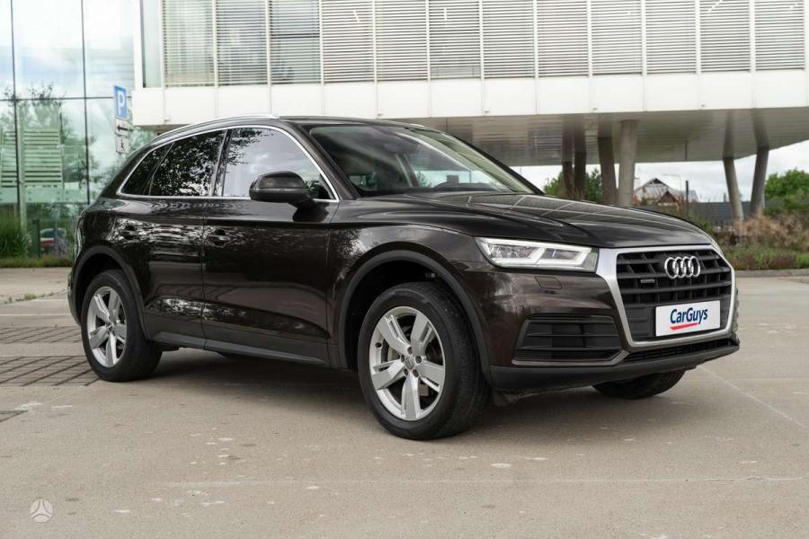 Brown Audi Q5 2017 in Vilnius, with an engine capacity of 1.98 L and mileage of 138 thousand km for 20000 €, photo 9 on AUTOMOTO.COM.LV