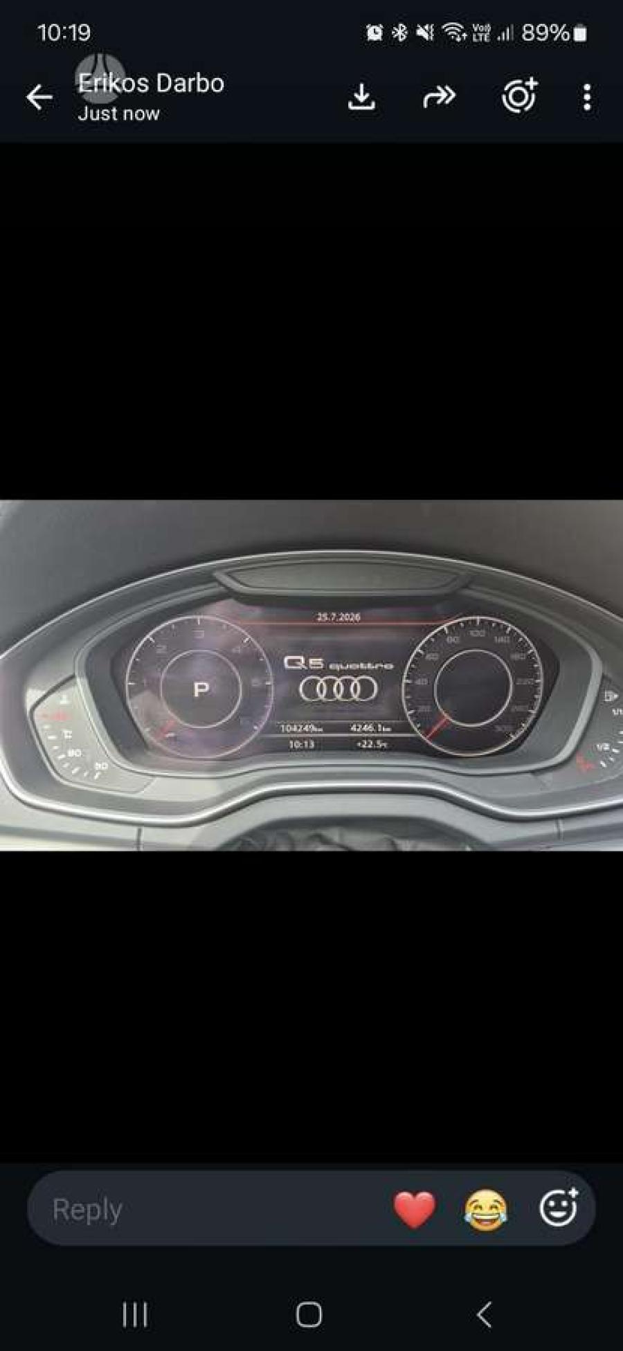Brown Audi Q5 2019 in Kaunas, with an engine capacity of 1.97 L and mileage of 105 thousand km for 24999 €, photo 11 on AUTOMOTO.COM.LV