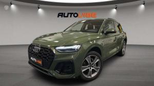 Green Audi Q5 2021 in Vilnius, with an engine capacity of 2.00 L and mileage of 121 thousand km for 36666 €, photo 2 on AUTOMOTO.COM.LV