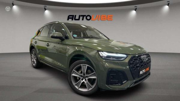 Green Audi Q5 2021 in Vilnius, with an engine capacity of 2.00 L and mileage of 121 thousand km for 36666 €, photo 3 on AUTOMOTO.COM.LV