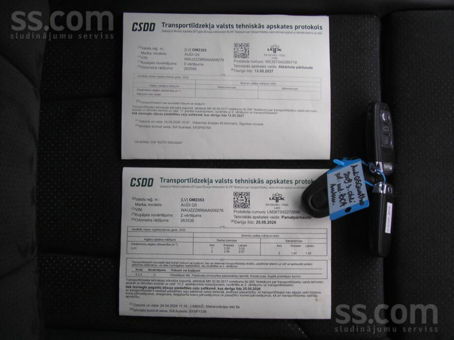 Grey Audi Q5 2009 in Riga, with an engine capacity of 3.00 L and mileage of 0 thousand km for 10750 €, photo 35 on AUTOMOTO.COM.LV