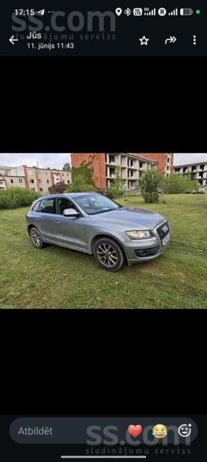 Pelēks Audi Q5 2009 Jelgava, ar dzinēja tilpumu 2.00 L un nobraukumu 205 tūkst. km par 2850 €, foto  vietnē AUTOMOTO.COM.LV