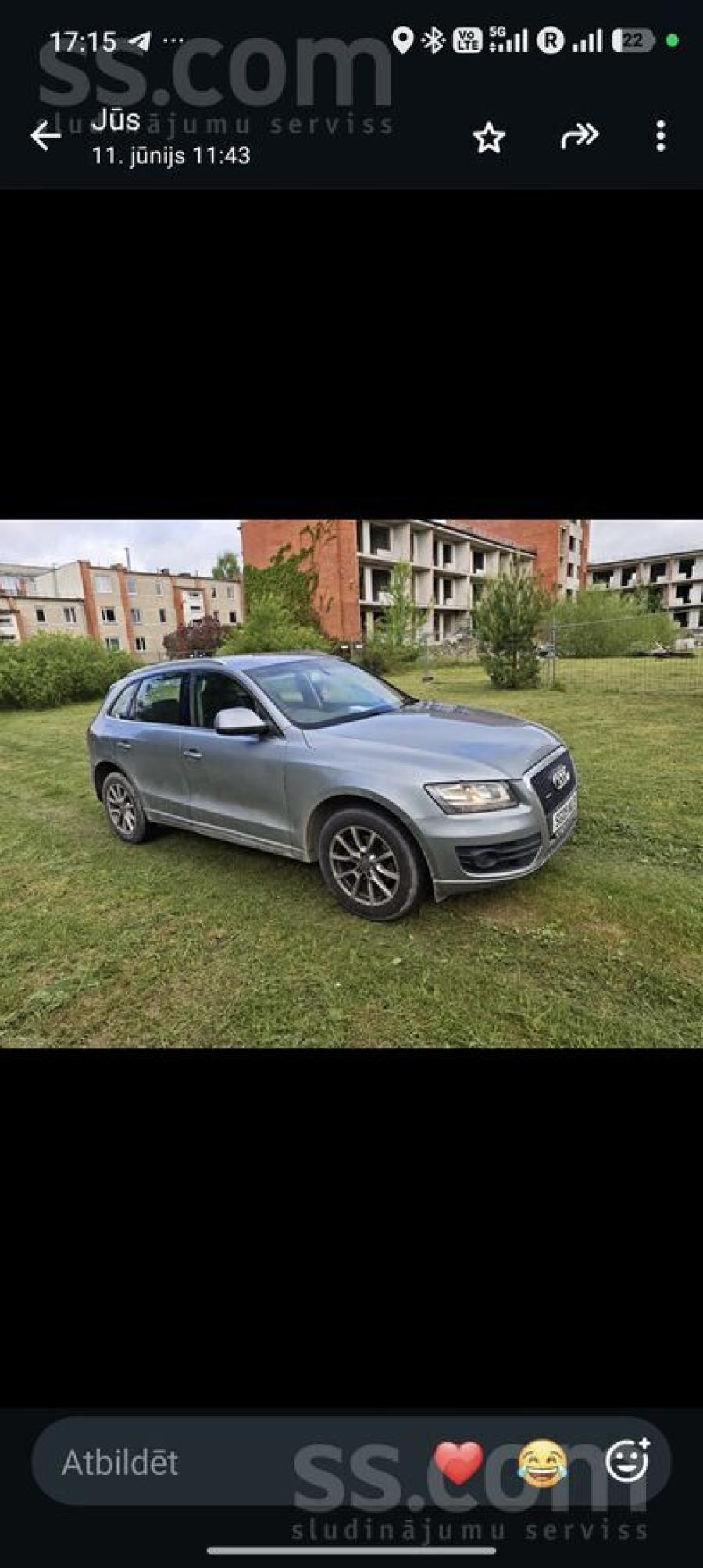 Grey Audi Q5 2009 in Jelgava, with an engine capacity of 2.00 L and mileage of 205 thousand km for 2850 €, photo 1 on AUTOMOTO.COM.LV