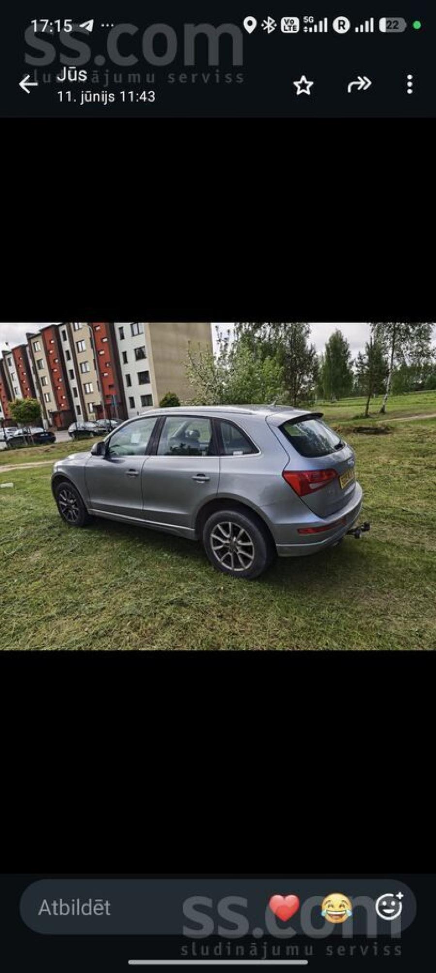 Grey Audi Q5 2009 in Jelgava, with an engine capacity of 2.00 L and mileage of 205 thousand km for 2850 €, photo 5 on AUTOMOTO.COM.LV