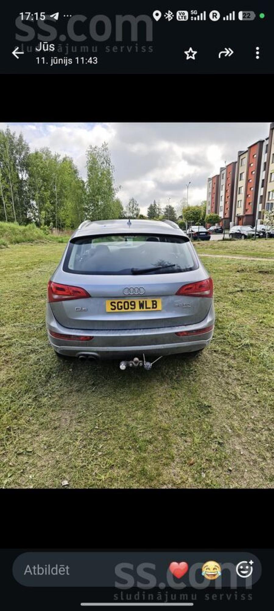 Grey Audi Q5 2009 in Jelgava, with an engine capacity of 2.00 L and mileage of 205 thousand km for 2850 €, photo 6 on AUTOMOTO.COM.LV