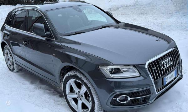 Grey Audi Q5 2014 in Utena, with an engine capacity of 1.97 L and mileage of 212 thousand km for 14650 €, photo 1 on AUTOMOTO.COM.LV
