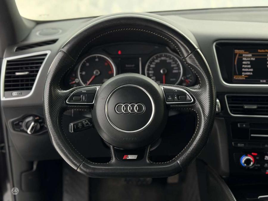 Pelēks Audi Q5 2014 Mažeikiai, ar dzinēja tilpumu 2.97 L un nobraukumu 289 tūkst. km par 14800 €, foto 25 vietnē AUTOMOTO.COM.LV