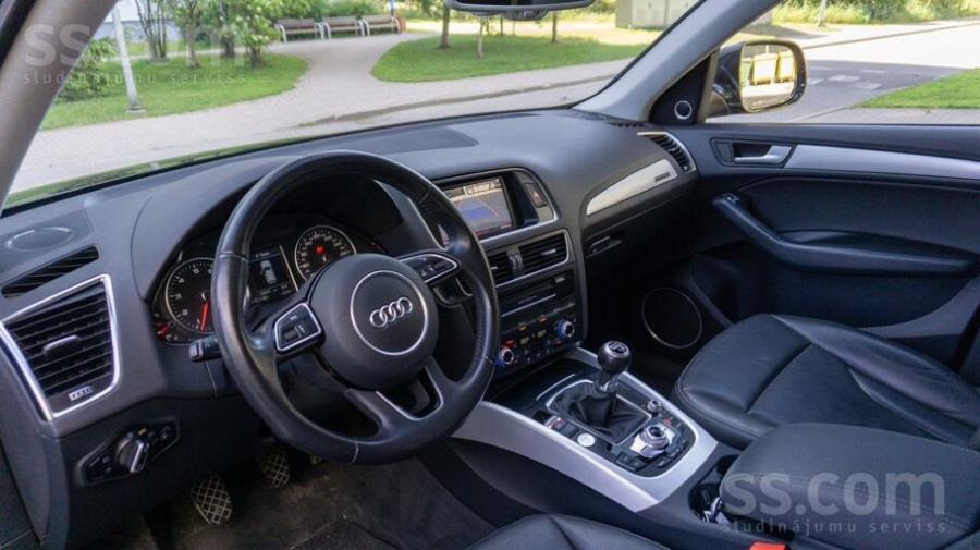 Grey Audi Q5 2014 in Riga, with an engine capacity of 2.00 L and mileage of 189 thousand km for 12590 €, photo 10 on AUTOMOTO.COM.LV