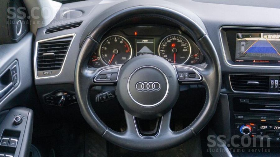 Grey Audi Q5 2014 in Riga, with an engine capacity of 2.00 L and mileage of 189 thousand km for 12590 €, photo 14 on AUTOMOTO.COM.LV