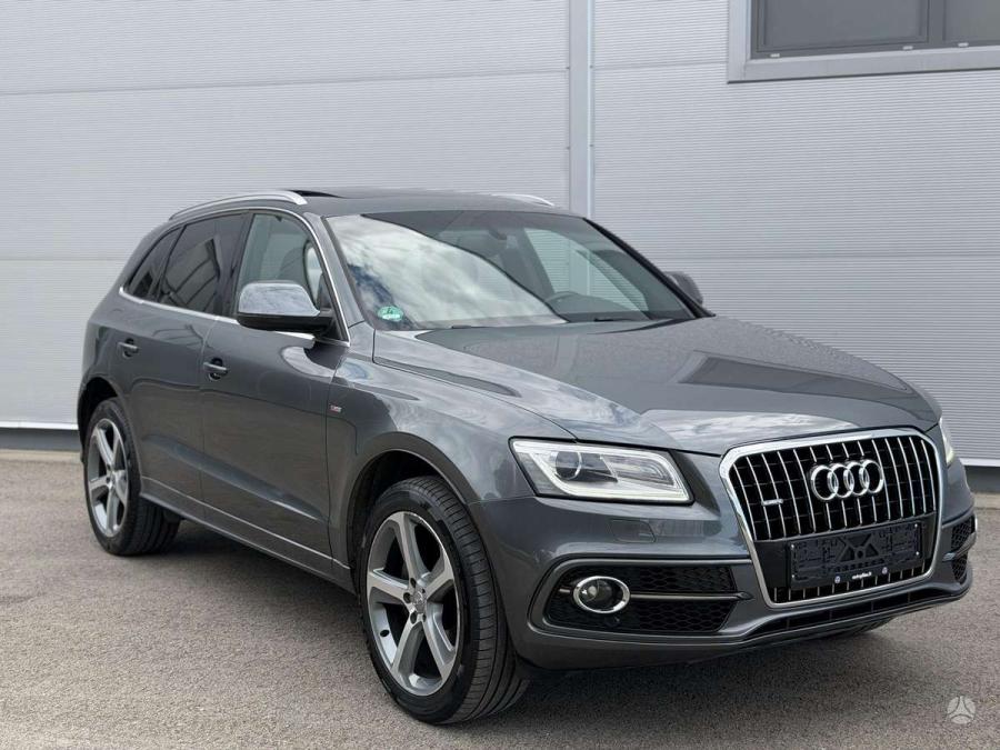 Grey Audi Q5 2014 in Utena, with an engine capacity of 1.97 L and mileage of 145 thousand km for 16250 €, photo 1 on AUTOMOTO.COM.LV
