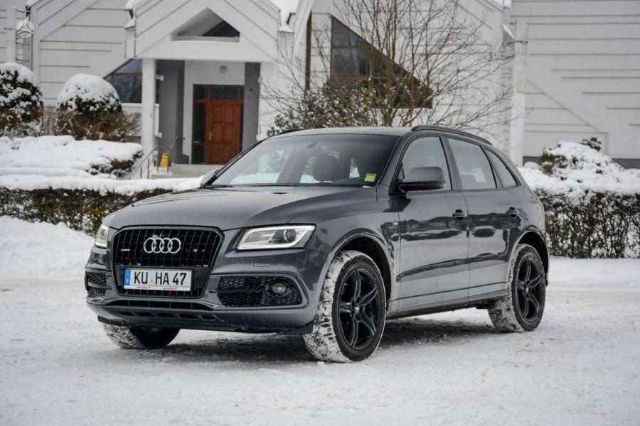 Pelēks Audi Q5 2015 Elektrėnai, ar dzinēja tilpumu 2.00 L un nobraukumu 266 tūkst. km par 13450 €, foto 1 vietnē AUTOMOTO.COM.LV