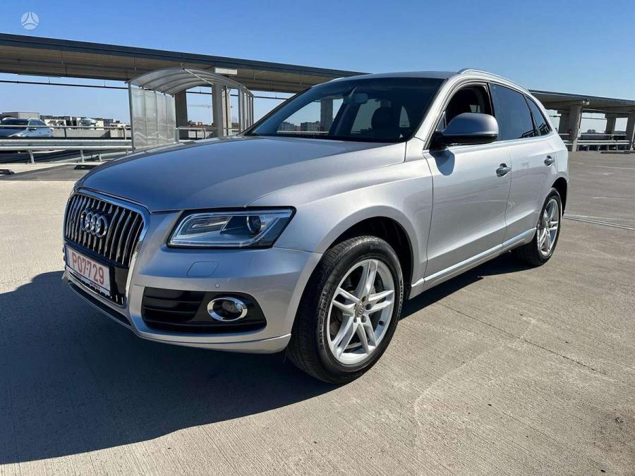 Grey Audi Q5 2015 in Vilnius, with an engine capacity of 1.98 L and mileage of 196 thousand km for 11999 €, photo 1 on AUTOMOTO.COM.LV