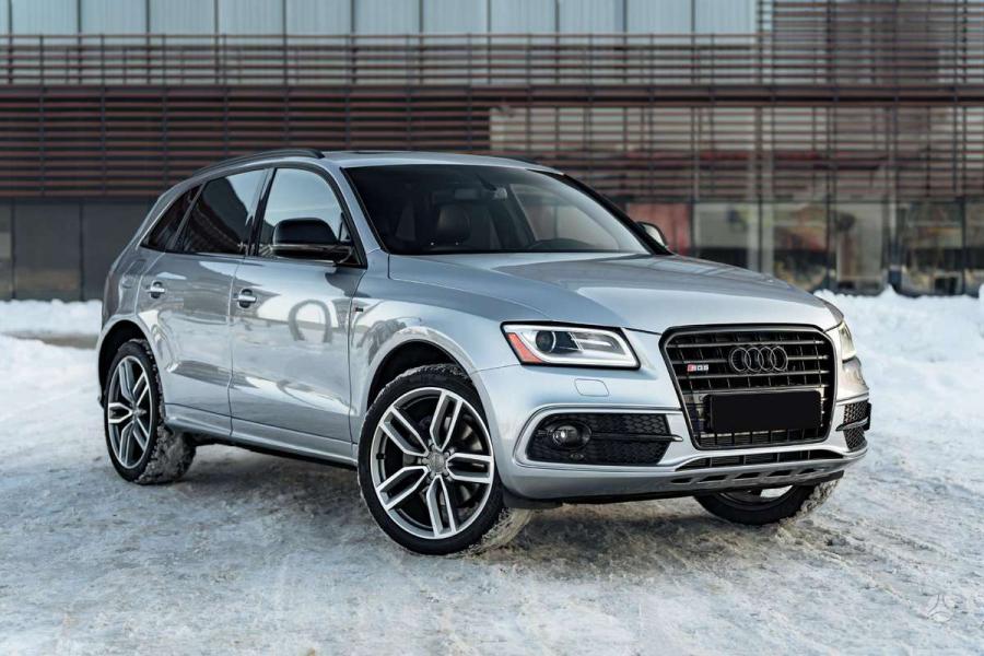 Grey Audi Q5 2016 in Klaipeda, with an engine capacity of 3.00 L and mileage of 77 thousand km for 16500 €, photo 4 on AUTOMOTO.COM.LV