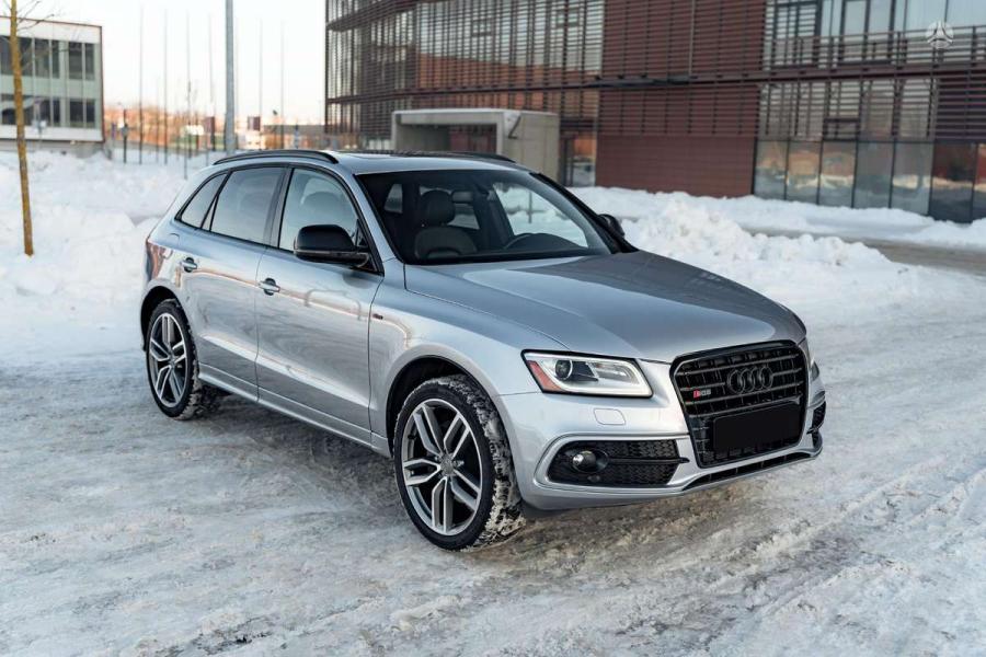 Grey Audi Q5 2016 in Klaipeda, with an engine capacity of 3.00 L and mileage of 77 thousand km for 16500 €, photo 12 on AUTOMOTO.COM.LV