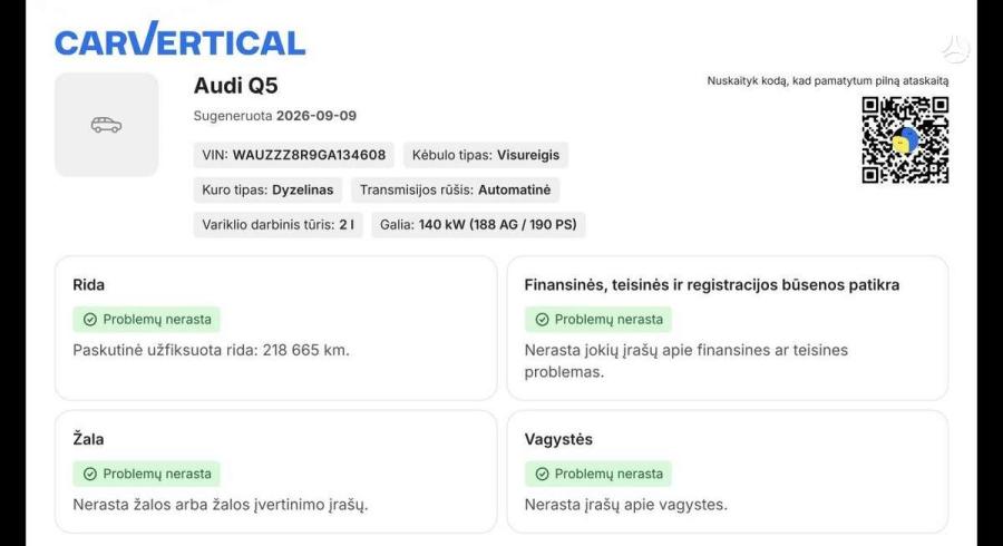 Grey Audi Q5 2016 in Jonava, with an engine capacity of 1.97 L and mileage of 219 thousand km for 14250 €, photo 28 on AUTOMOTO.COM.LV