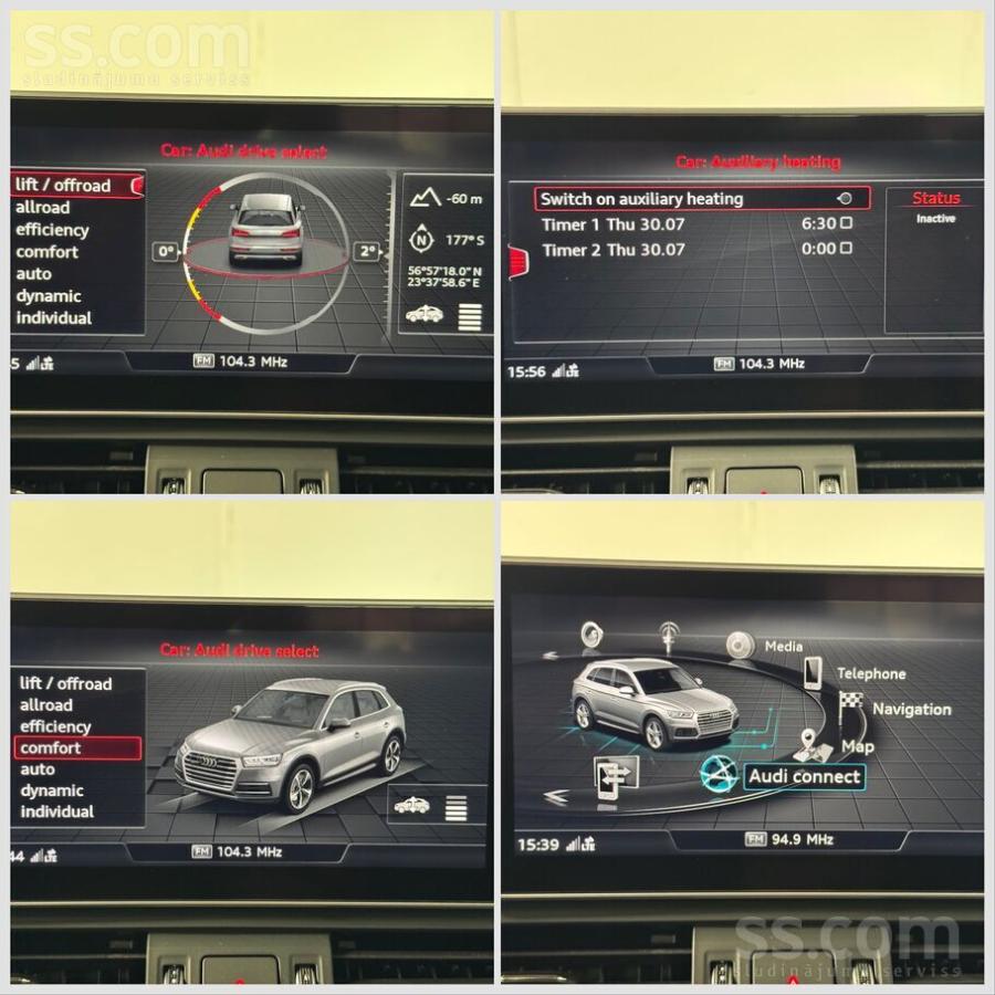 Grey Audi Q5 2017 in Jurmala, with an engine capacity of 2.00 L and mileage of 224 thousand km for 22450 €, photo 26 on AUTOMOTO.COM.LV