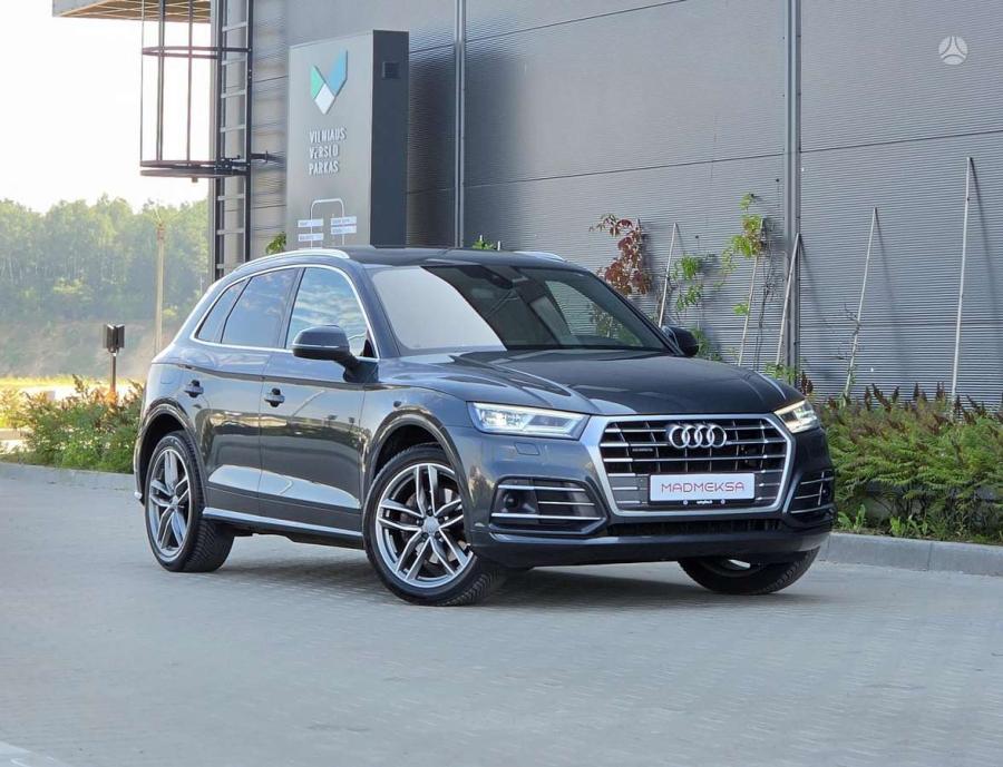 Grey Audi Q5 2017 in Vilnius, with an engine capacity of 2.00 L and mileage of 211 thousand km for 22350 €, photo 1 on AUTOMOTO.COM.LV