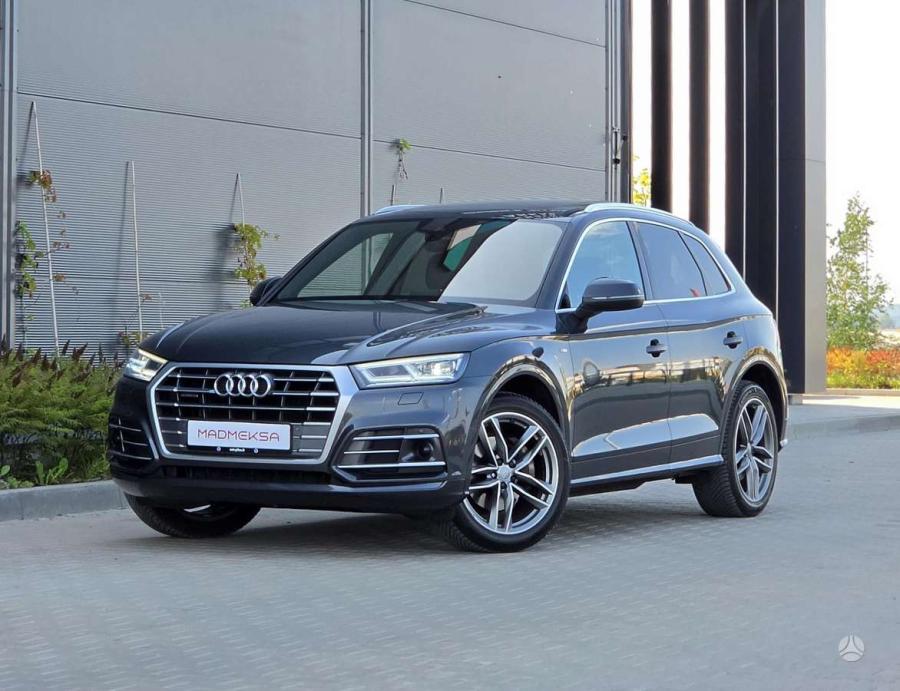 Grey Audi Q5 2017 in Vilnius, with an engine capacity of 2.00 L and mileage of 211 thousand km for 22350 €, photo 5 on AUTOMOTO.COM.LV