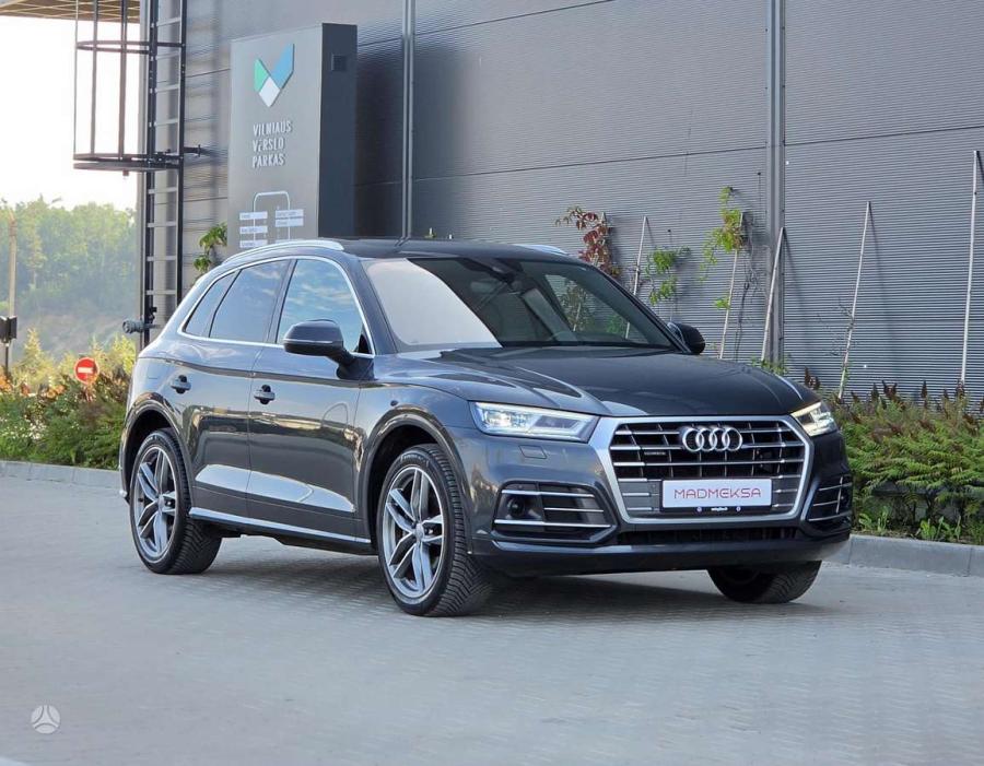 Grey Audi Q5 2017 in Vilnius, with an engine capacity of 2.00 L and mileage of 211 thousand km for 22350 €, photo 13 on AUTOMOTO.COM.LV