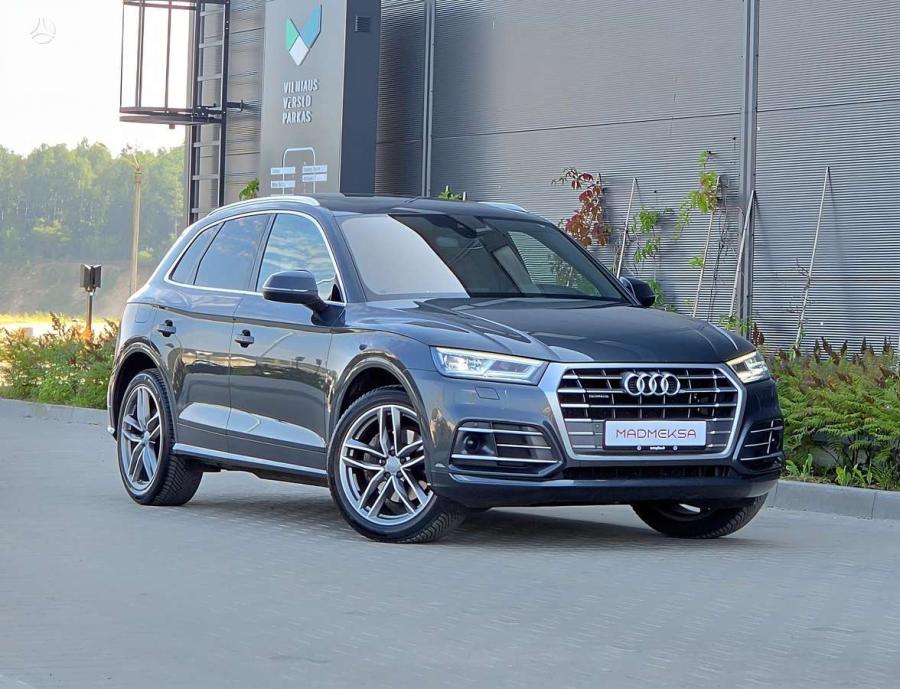 Grey Audi Q5 2017 in Vilnius, with an engine capacity of 2.00 L and mileage of 211 thousand km for 22350 €, photo 1 on AUTOMOTO.COM.LV