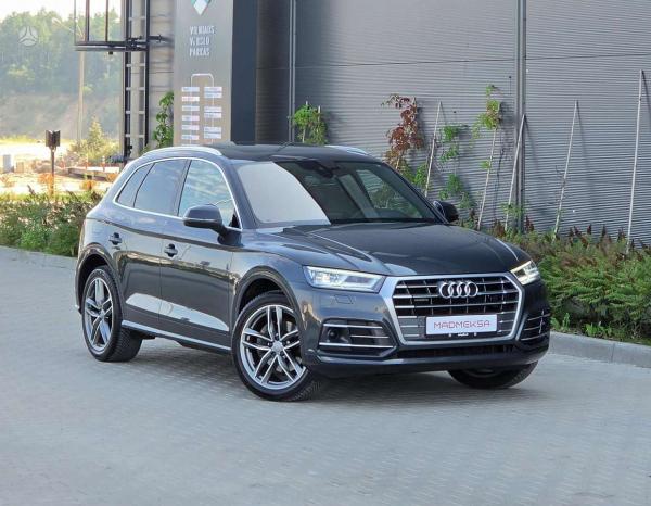 Grey Audi Q5 2017 in Vilnius, with an engine capacity of 2.00 L and mileage of 211 thousand km for 22350 €, photo 7 on AUTOMOTO.COM.LV
