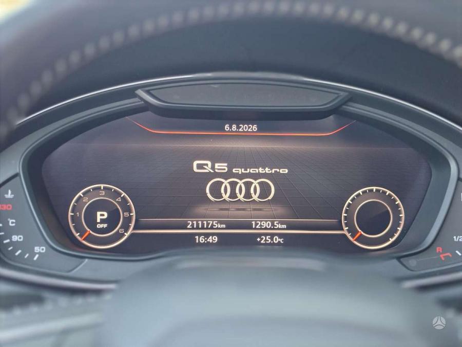 Grey Audi Q5 2017 in Vilnius, with an engine capacity of 2.00 L and mileage of 211 thousand km for 22350 €, photo 52 on AUTOMOTO.COM.LV