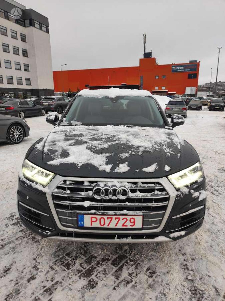 Pelēks Audi Q5 2018 Viļņa, ar dzinēja tilpumu 1.98 L un nobraukumu 101 tūkst. km par 24200 €, foto 2 vietnē AUTOMOTO.COM.LV
