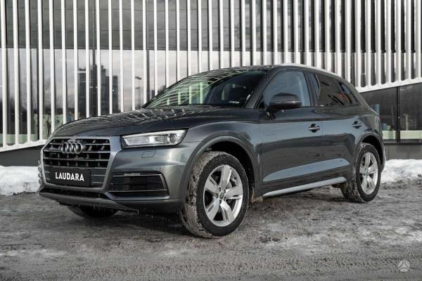 Grey Audi Q5 2018 in Vilnius, with an engine capacity of 1.98 L and mileage of 154 thousand km for 21800 €, photo 1 on AUTOMOTO.COM.LV