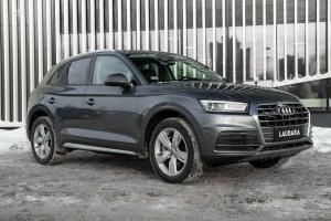 Grey Audi Q5 2018 in Vilnius, with an engine capacity of 1.98 L and mileage of 154 thousand km for 21800 €, photo 8 on AUTOMOTO.COM.LV
