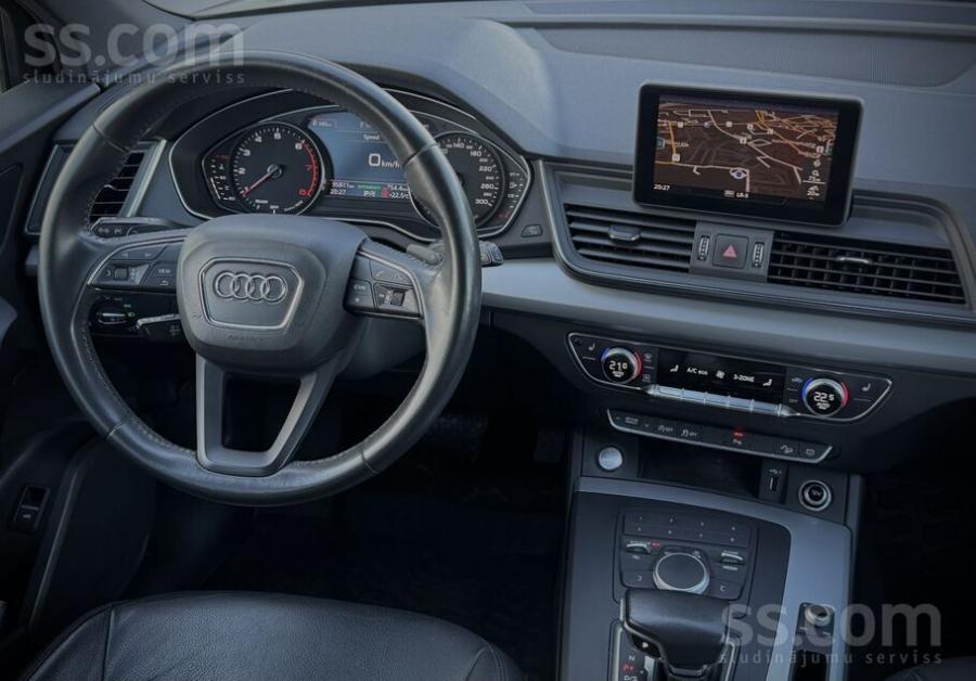 Grey Audi Q5 2018 in Riga, with an engine capacity of 2.00 L and mileage of 96 thousand km for 19500 €, photo 16 on AUTOMOTO.COM.LV