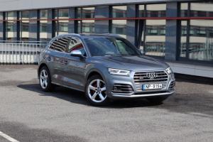 Grey Audi Q5 2018 in Riga, with an engine capacity of 3.00 L and mileage of 203 thousand km for 26480 €, photo  on AUTOMOTO.COM.LV