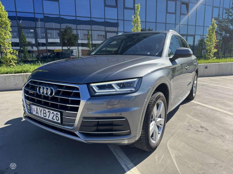 Grey Audi Q5 2018 in Panevezys, with an engine capacity of 1.98 L and mileage of 94 thousand km for 19900 €, photo 4 on AUTOMOTO.COM.LV