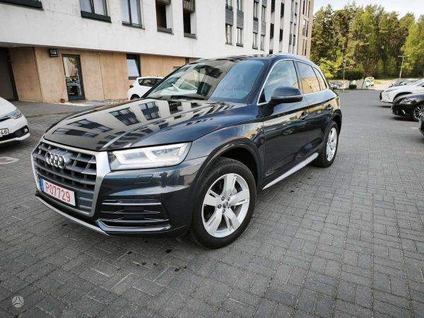 Grey Audi Q5 2018 in Vilnius, with an engine capacity of 1.98 L and mileage of 101 thousand km for 20700 €, photo 1 on AUTOMOTO.COM.LV