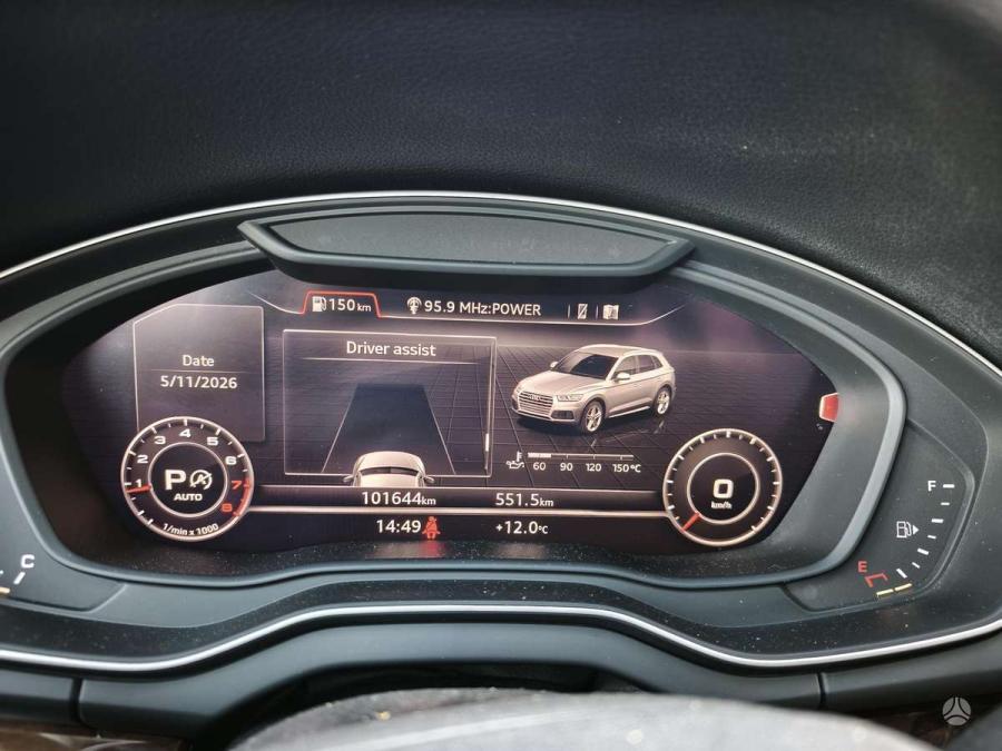 Grey Audi Q5 2018 in Vilnius, with an engine capacity of 1.98 L and mileage of 101 thousand km for 20700 €, photo 22 on AUTOMOTO.COM.LV