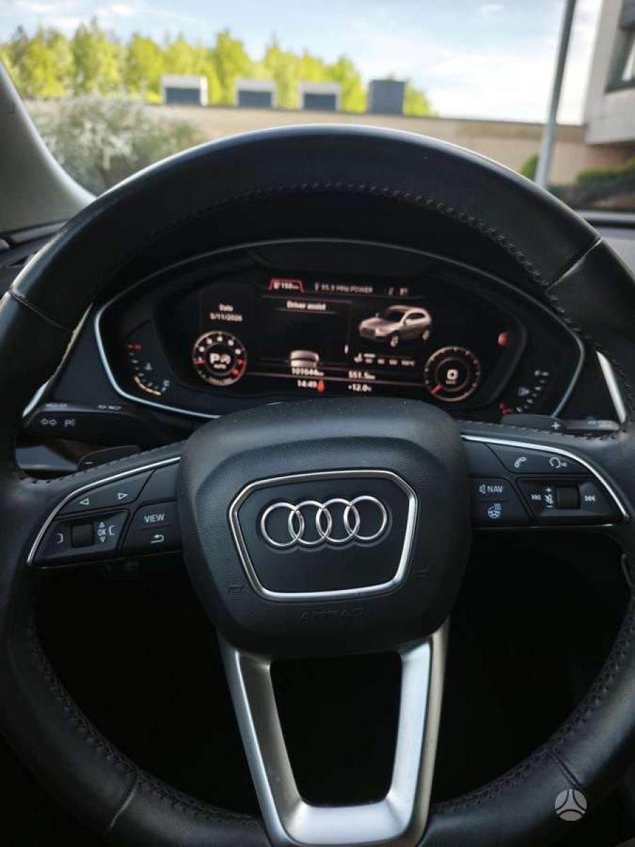 Grey Audi Q5 2018 in Vilnius, with an engine capacity of 1.98 L and mileage of 101 thousand km for 20700 €, photo 23 on AUTOMOTO.COM.LV