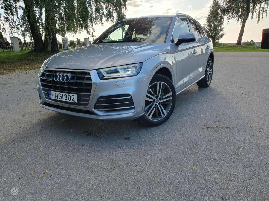 Grey Audi Q5 2018 in Kaunas, with an engine capacity of 1.98 L and mileage of 134 thousand km for 20800 €, photo 1 on AUTOMOTO.COM.LV