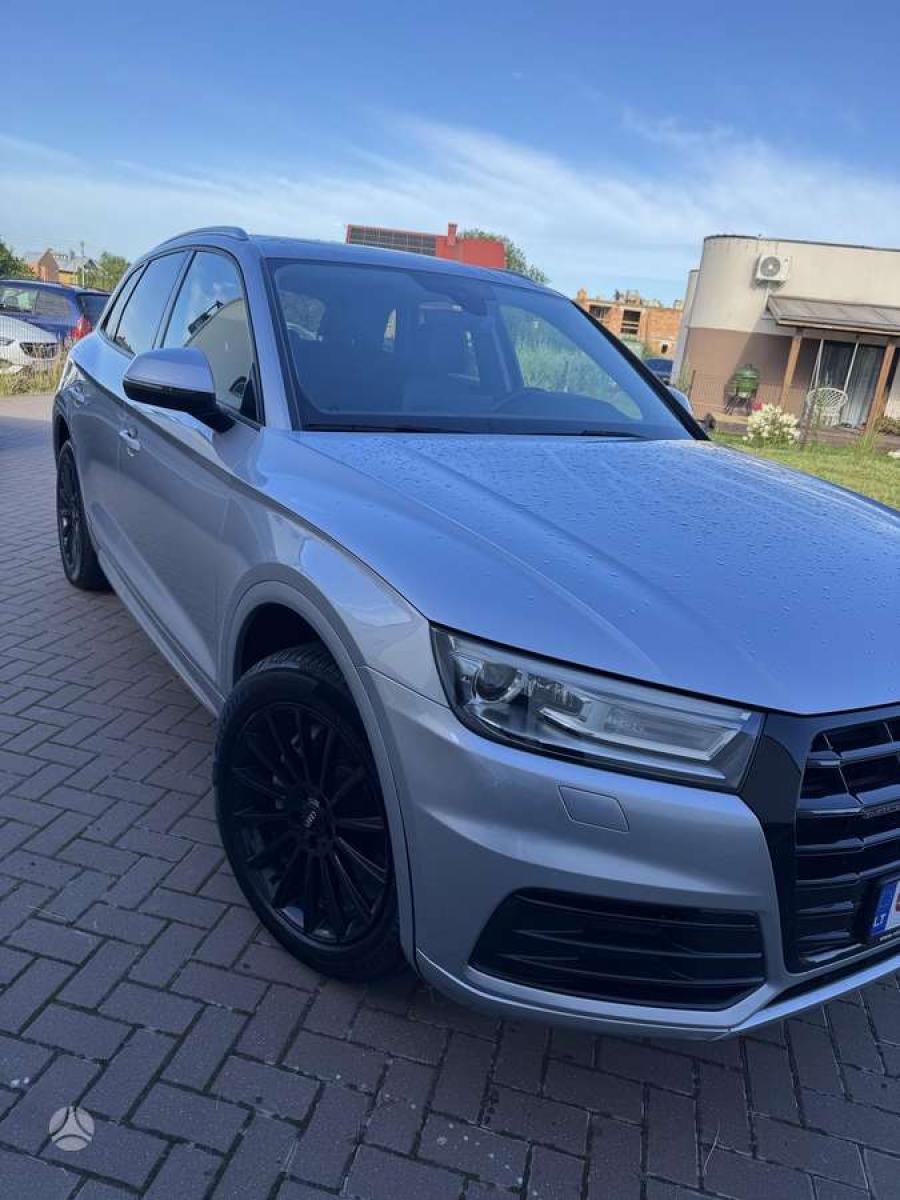 Grey Audi Q5 2018 in Kaunas, with an engine capacity of 1.98 L and mileage of 65 thousand km for 19700 €, photo 4 on AUTOMOTO.COM.LV