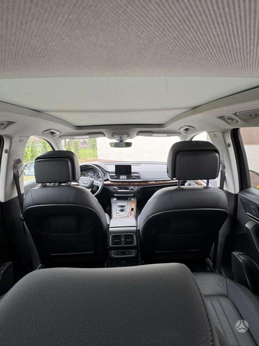 Grey Audi Q5 2018 in Kaunas, with an engine capacity of 1.98 L and mileage of 65 thousand km for 19700 €, photo 17 on AUTOMOTO.COM.LV